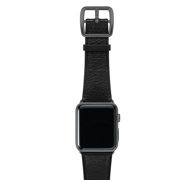 Ink nappa leather Apple watch band handmade in Italy | Meridio