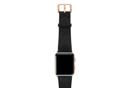 Ink Apple watch black nappa band handmade in Italy | Meridio
