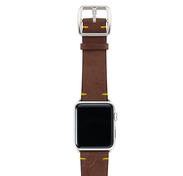 Old Brown Apple Watch vintage leather band handmade in Italy | Meridio