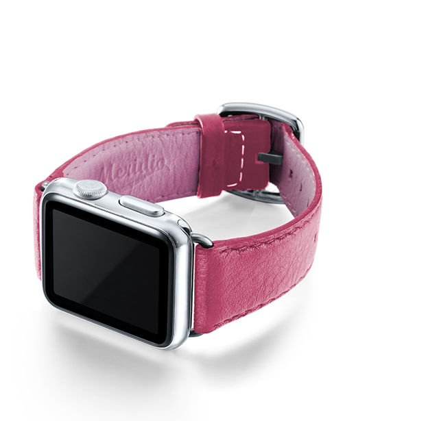 Scarlet's Velvet nappa leather Apple watch band handmade Italy | Meridio