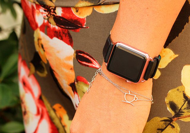 Ink nappa leather Apple watch band handmade in Italy | Meridio