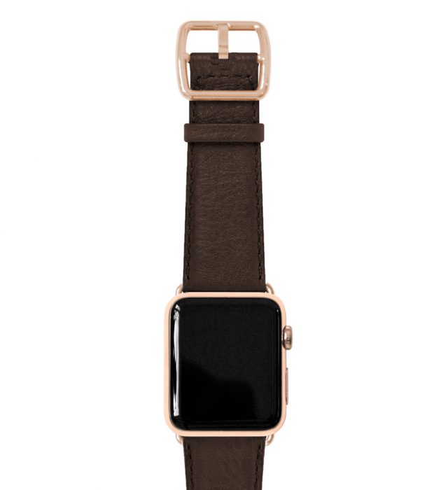 Slate Brown nappa leather Apple watch band handmade in Italy | Meridio