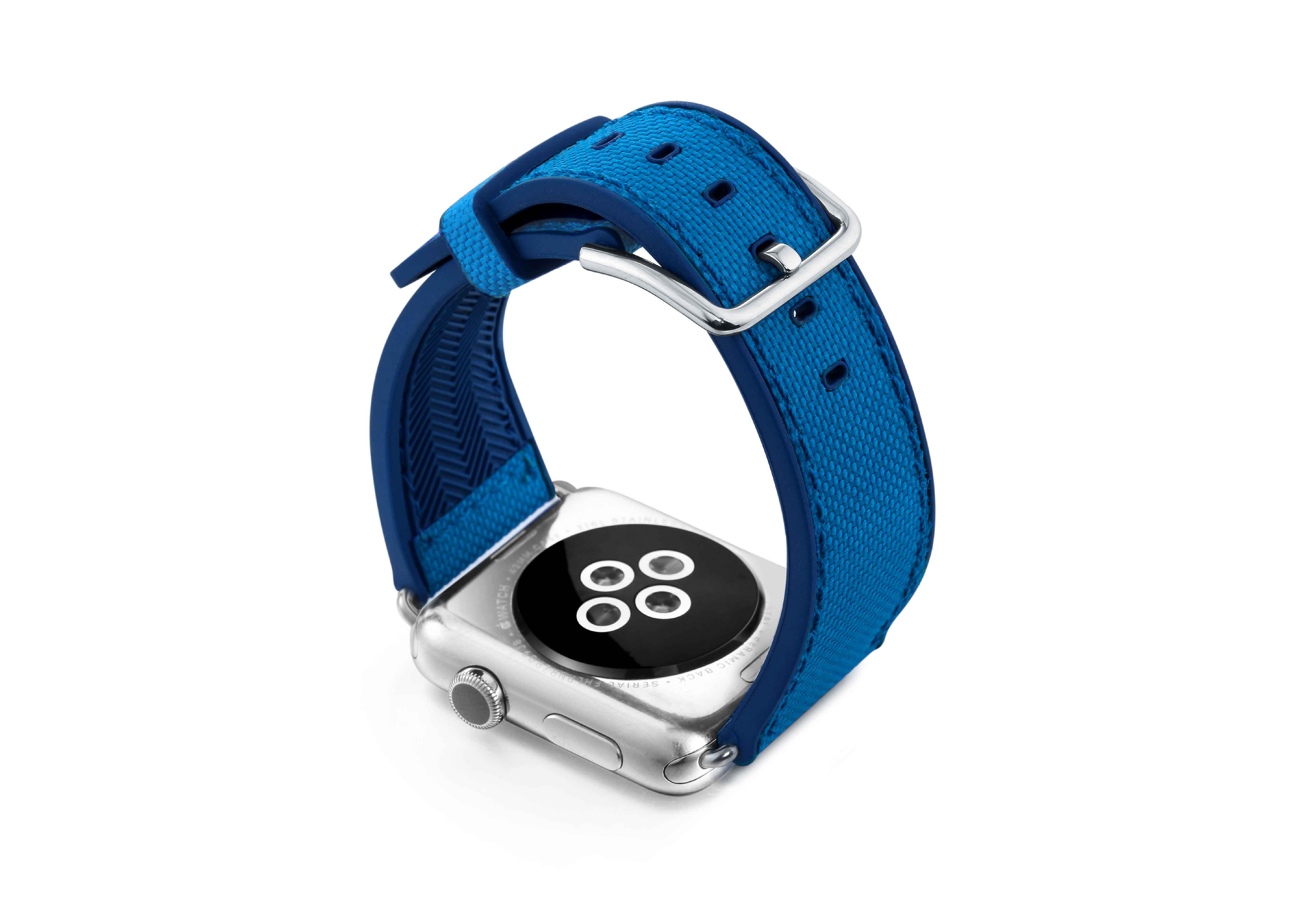 Electric Blue Apple watch natural rubber band | Meridio