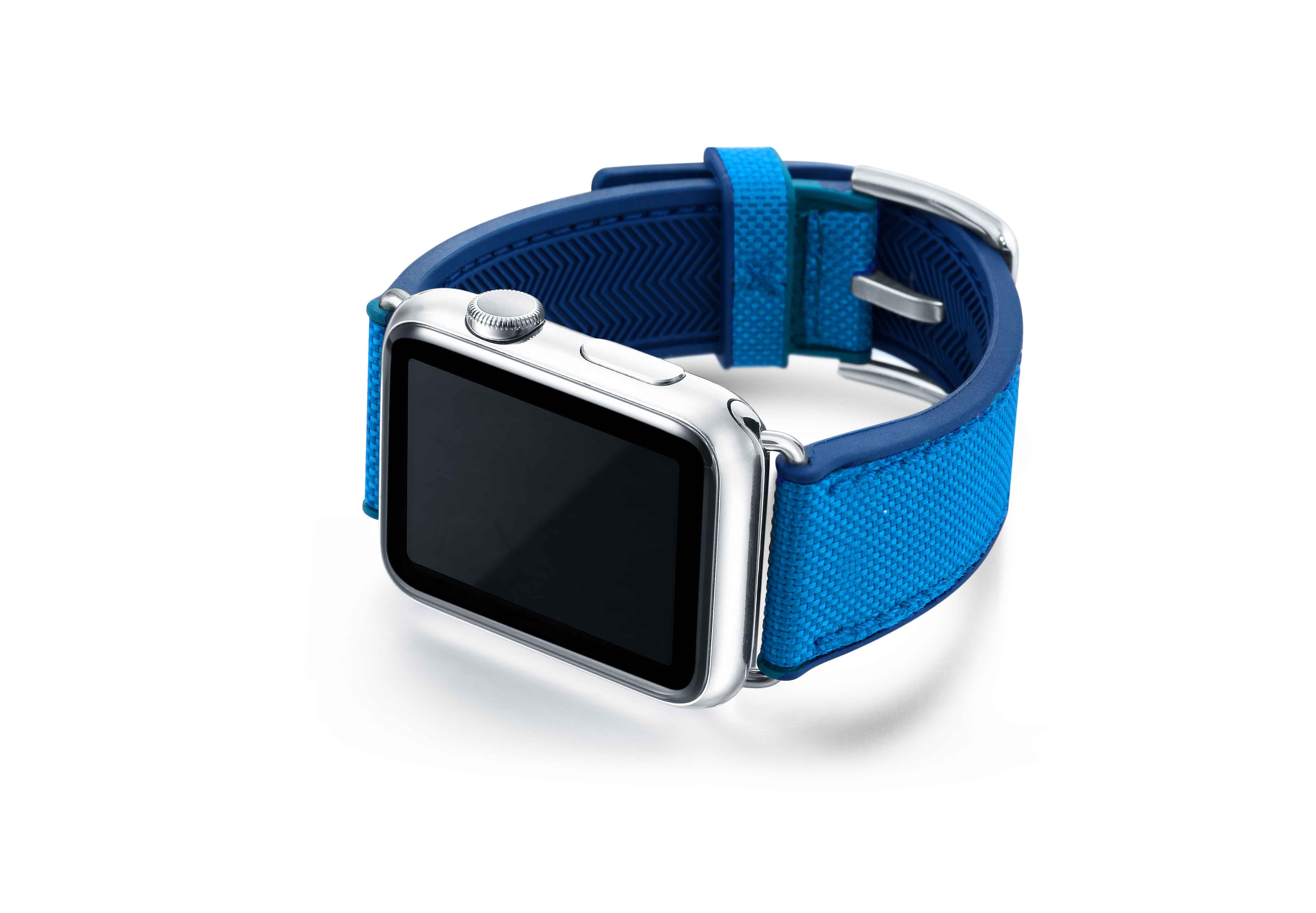 Electric Blue Apple watch natural rubber band | Meridio