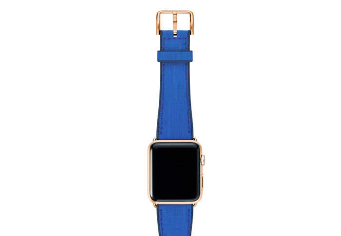 Electric Blue Apple watch natural rubber band | Meridio