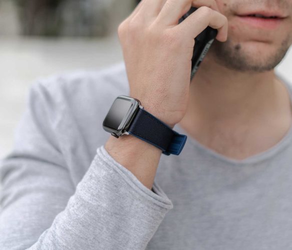 Dark Night Apple watch deep blue natural rubber band | Meridio